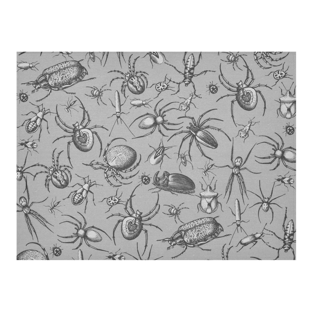 beetles spiders creepy crawlers insects grey Cotton Linen Tablecloth 52 ...