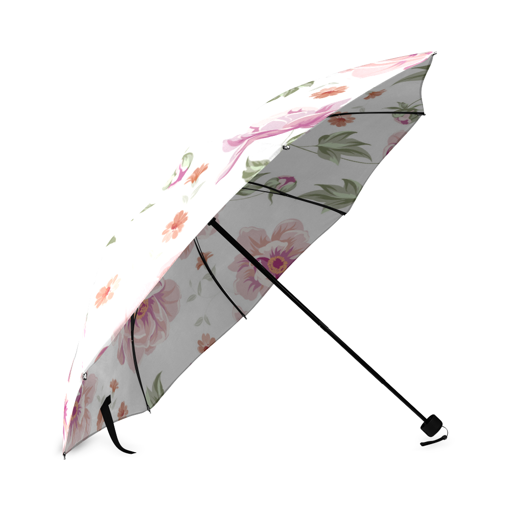 Beautiful Vintage Floral Pattern Foldable Umbrella (Model U01) | ID ...