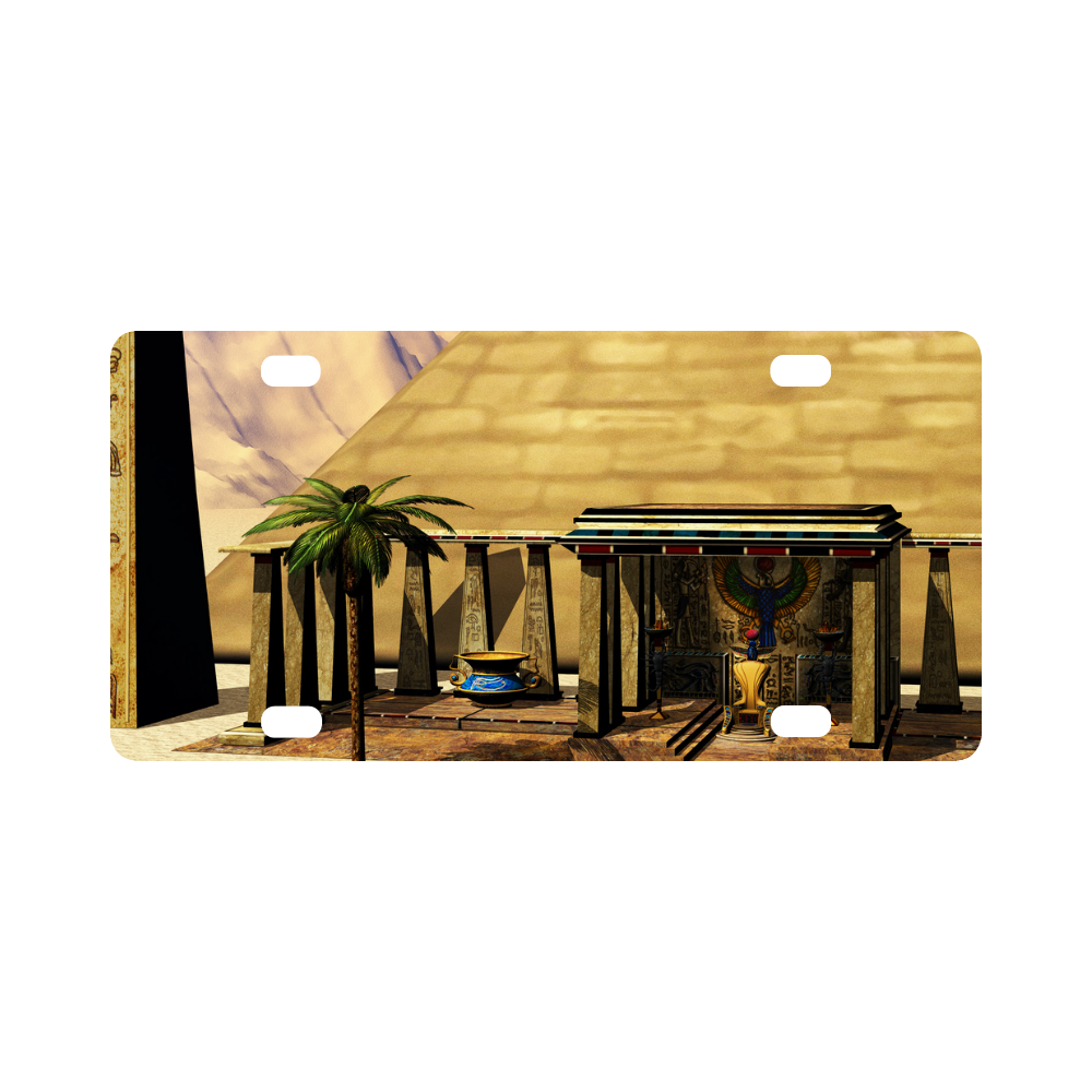 Awesome egyptian temple Classic License Plate | ID: D909691