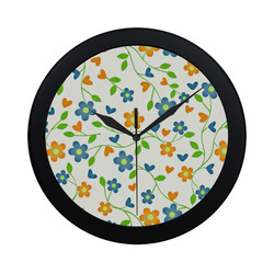 Purple Flame Floral Circular Plastic Wall clock | ID: D1799713