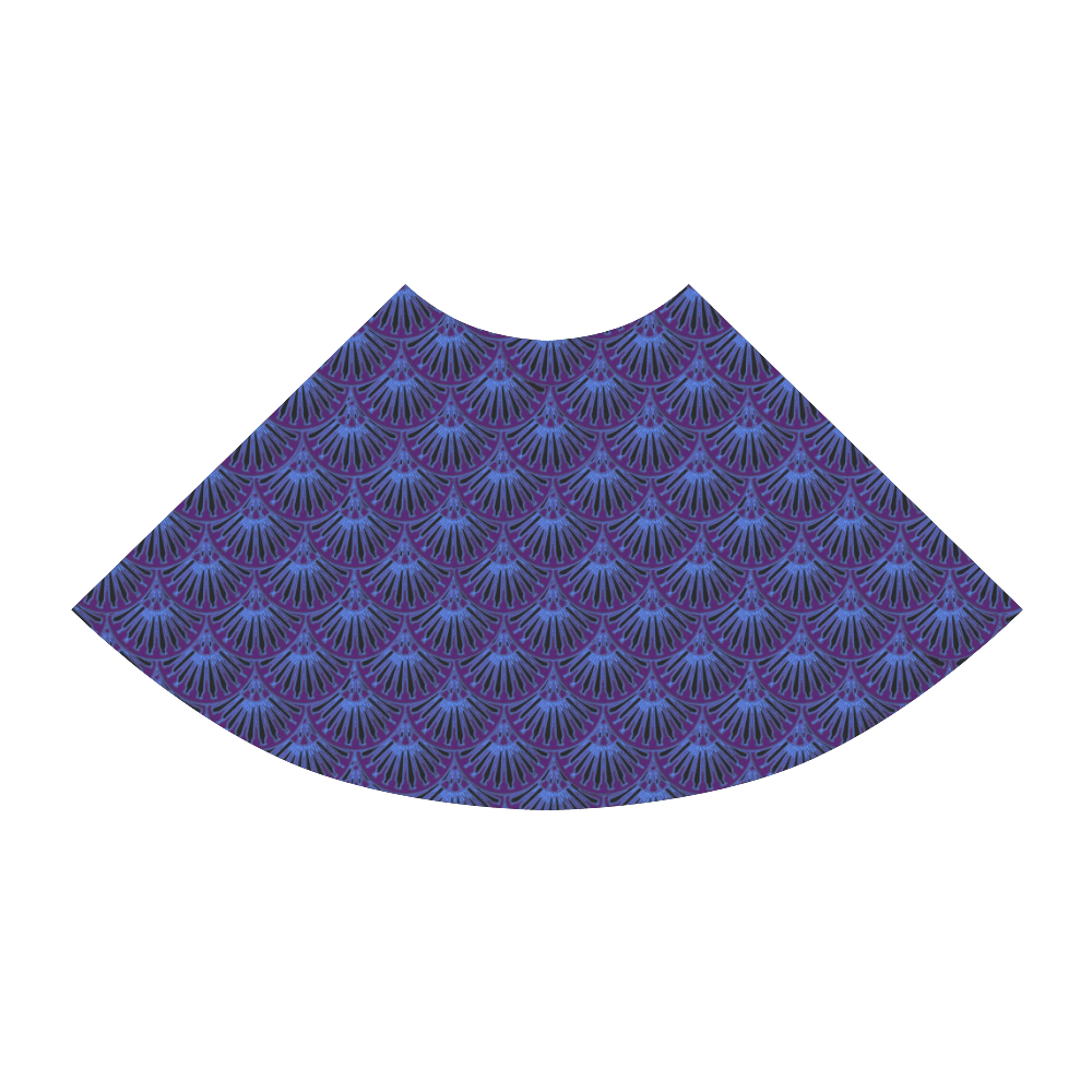 blue scalops pattern Atalanta Sundress (Model D04) | ID: D919189