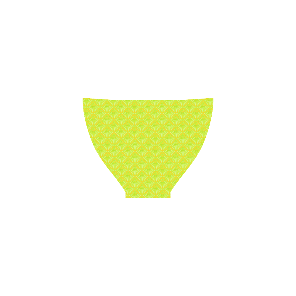 yellow scalops pattern Custom Bikini Swimsuit | ID: D919216