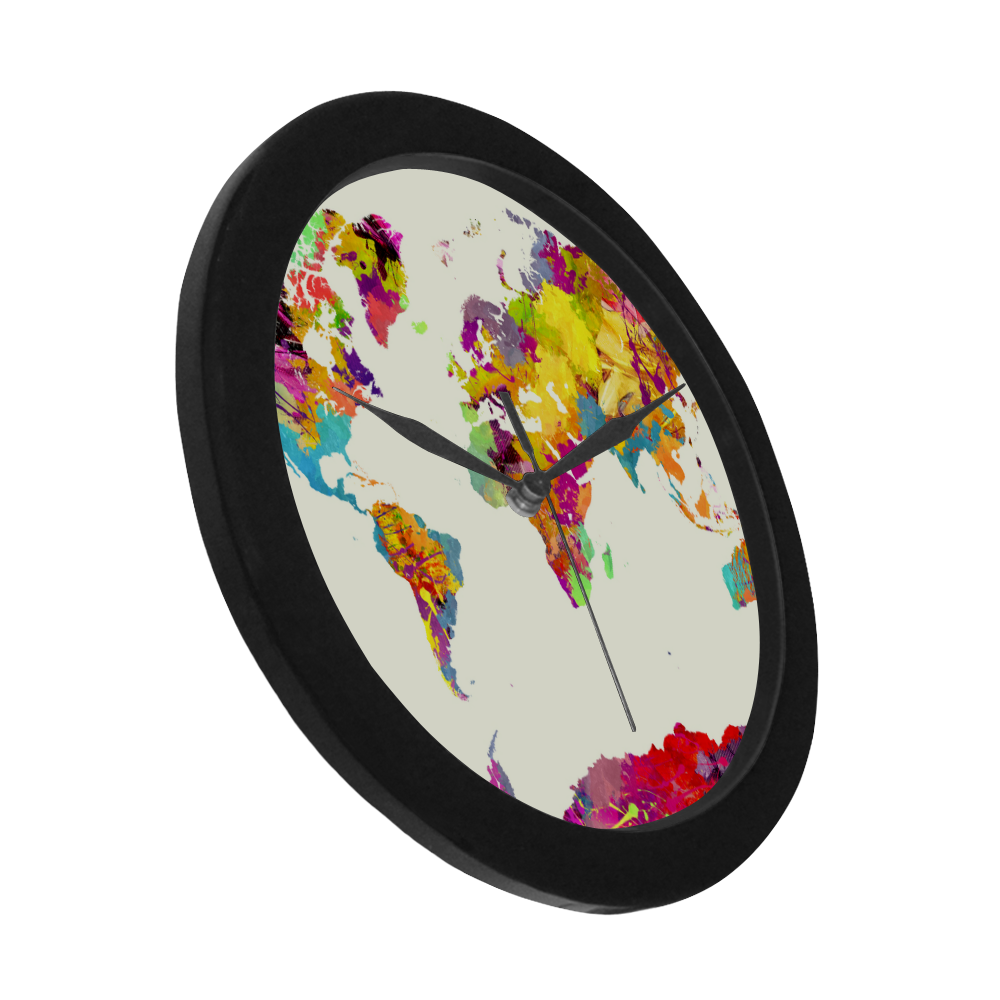 world map Circular Plastic Wall clock | ID: D935029