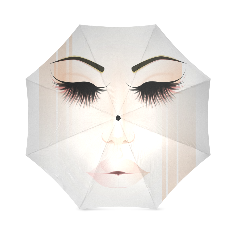 Rose Gold face Foldable Umbrella (Model U01) | ID: D935200