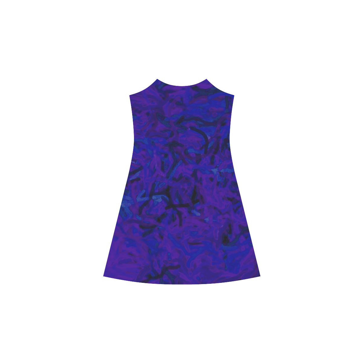 Expressionist of flowers drk blue Alcestis Slip Dress (Model D05) | ID ...