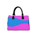 hourglass pink blue Boston Handbag (Model 1621) | ID: D949187