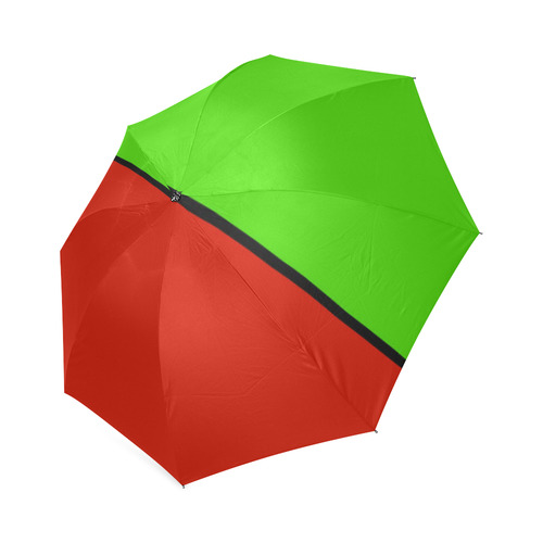 diagonal temp red green Foldable Umbrella (Model U01) | ID: D949396