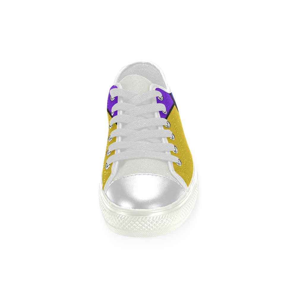 diagonal purple accented Canvas Women's Shoes/Large Size (Model 018 ...