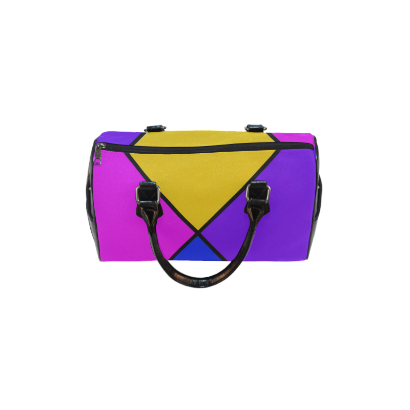 diagonal purple accented Boston Handbag (Model 1621) | ID: D953070