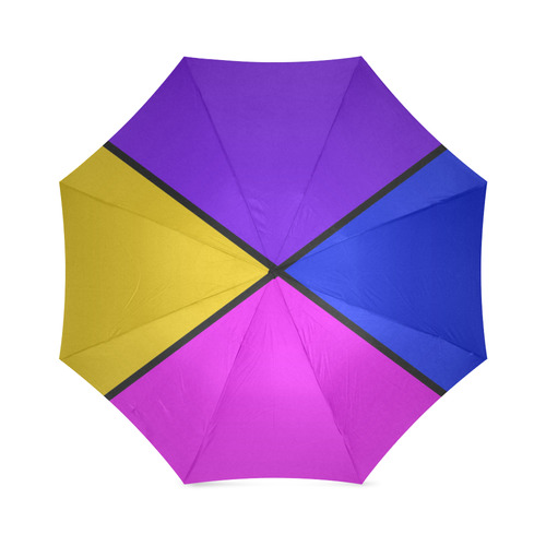 diagonal purple accented Foldable Umbrella (Model U01) | ID: D953418