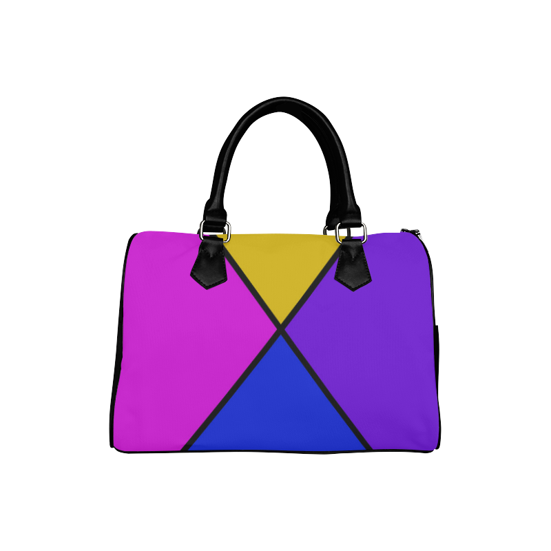 diagonal purple accented Boston Handbag (Model 1621) | ID: D953070