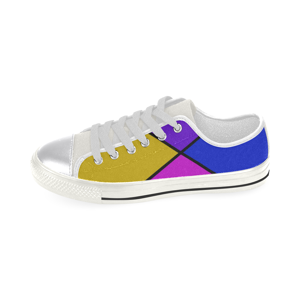 diagonal purple accented Canvas Women's Shoes/Large Size (Model 018 ...