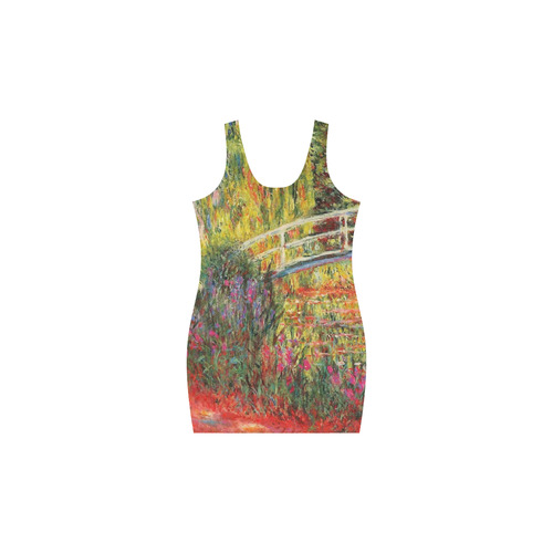 Claude Monet Japanese Bridge Floral Fine Art Medea Vest Dress (Model ...
