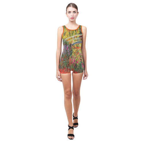 Claude Monet Japanese Bridge Floral Fine Art Classic One Piece Swimwear ...
