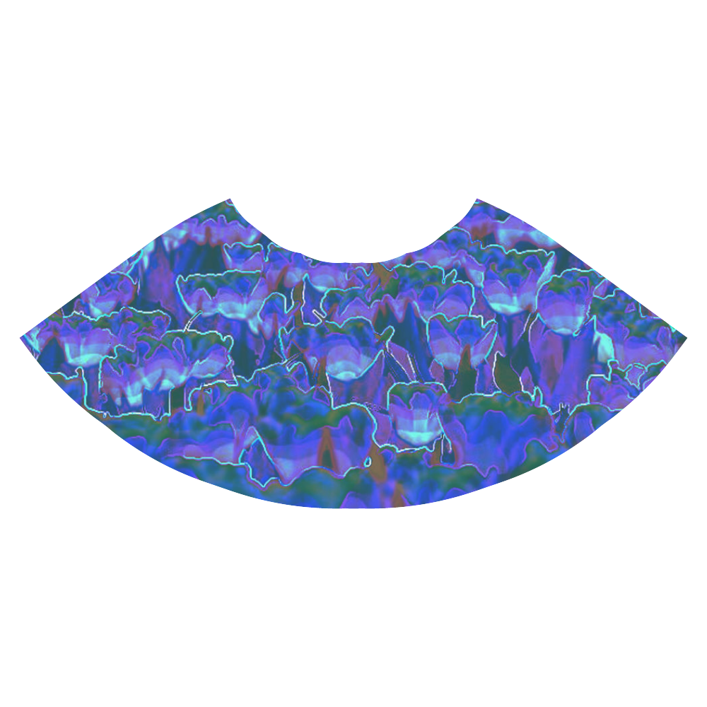 Comic of flowers purple Athena Women's Short Skirt (Model D15) | ID ...