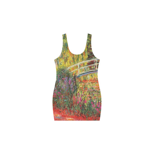 Claude Monet Japanese Bridge Floral Fine Art Medea Vest Dress (Model ...