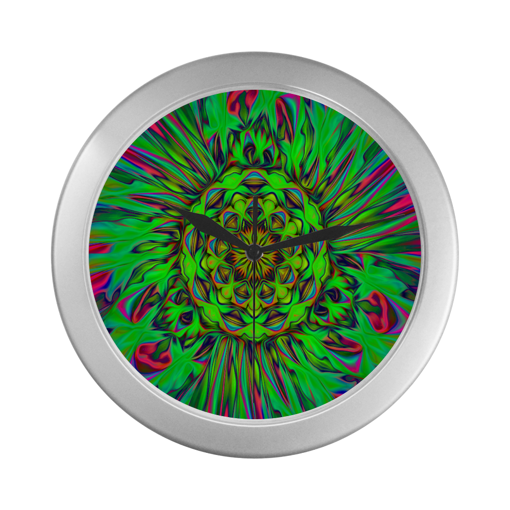 sd hujai fungi Silver Color Wall Clock | ID: D974843