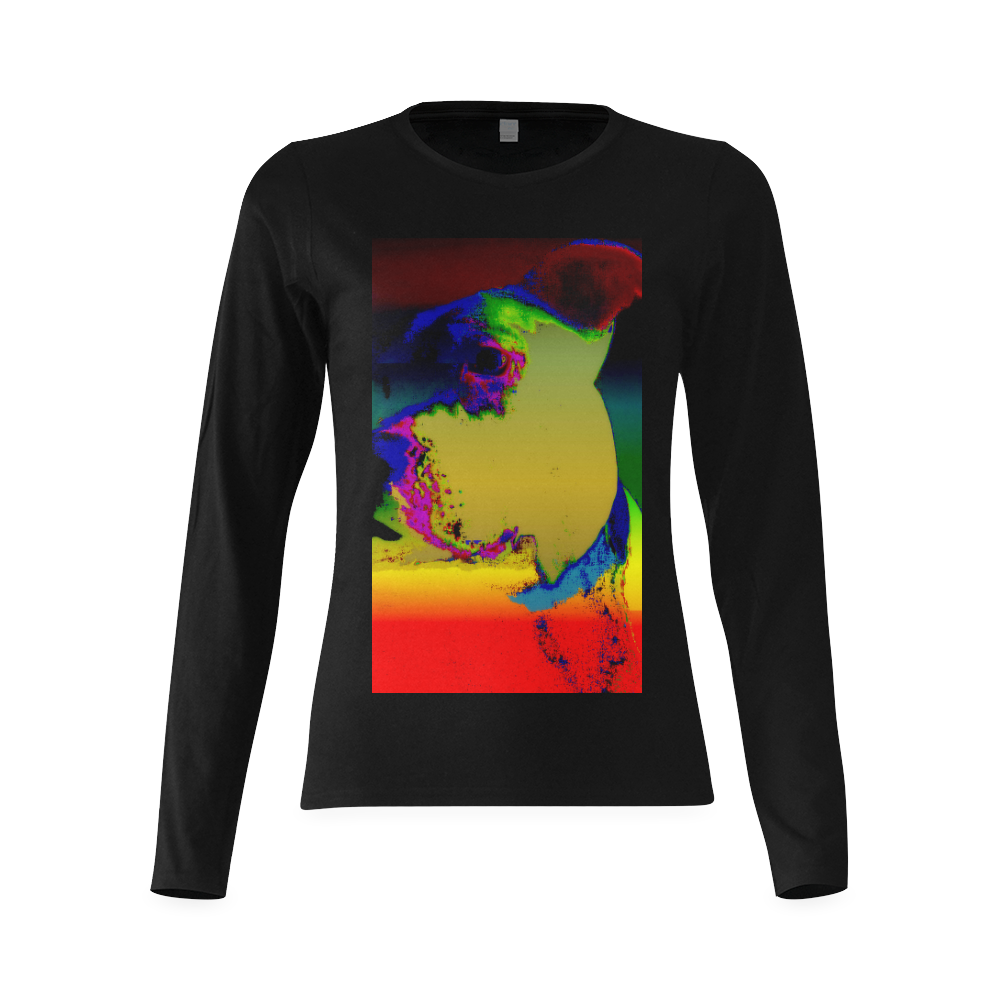 bark Sunny Women's T-shirt (long-sleeve) (Model T07) | ID: D990543