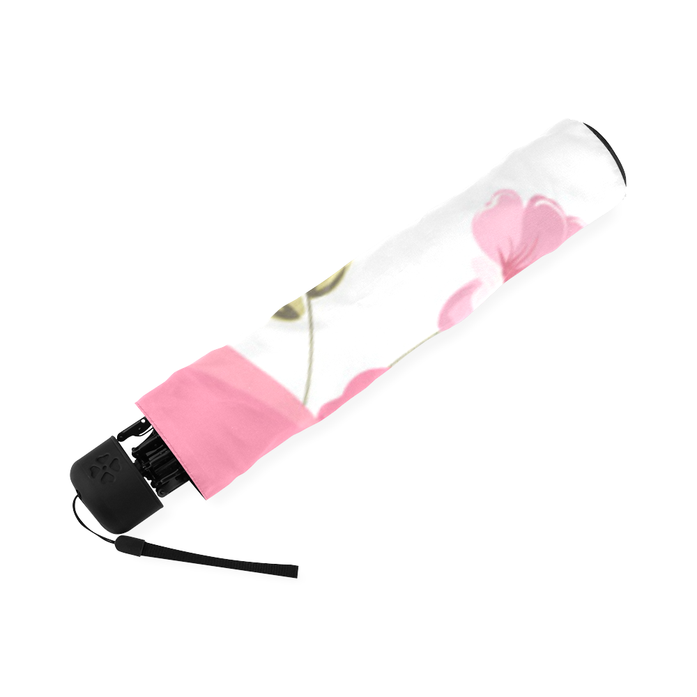 Beautiful Vintage Pink Floral Pattern Foldable Umbrella (Model U01 ...