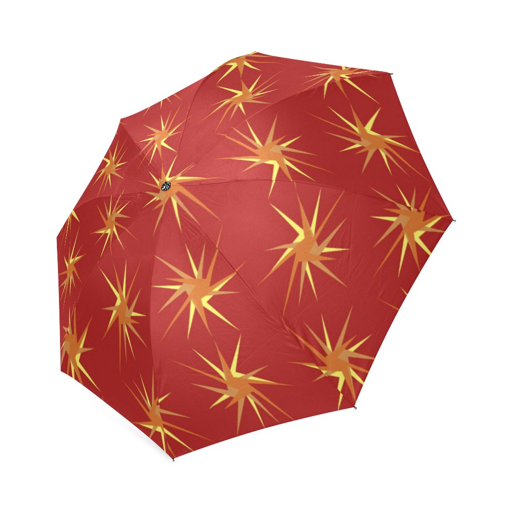 RED SPARKLES Foldable Umbrella (Model U01) | ID: D1010912