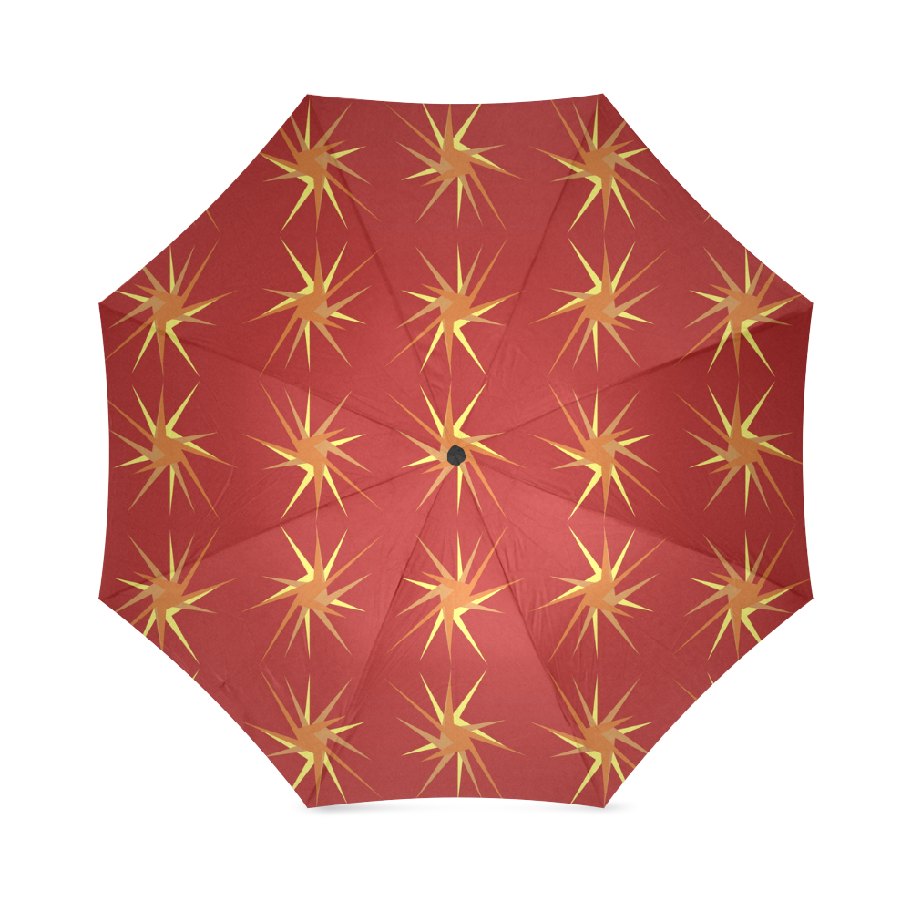 RED SPARKLES Foldable Umbrella (Model U01) | ID: D1010912