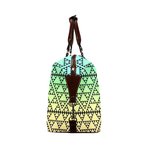 triangles in triangles pattern blk rainbow Classic Travel Bag (Model ...