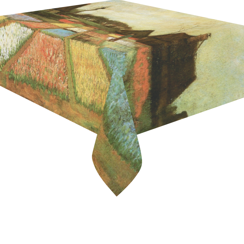 Van Gogh Bulb Fields Holland Floral Nature Cotton Linen Tablecloth 52"x ...