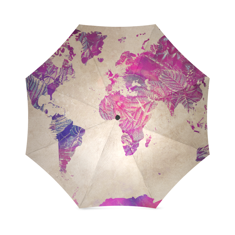 world map Foldable Umbrella (Model U01) | ID: D1022750