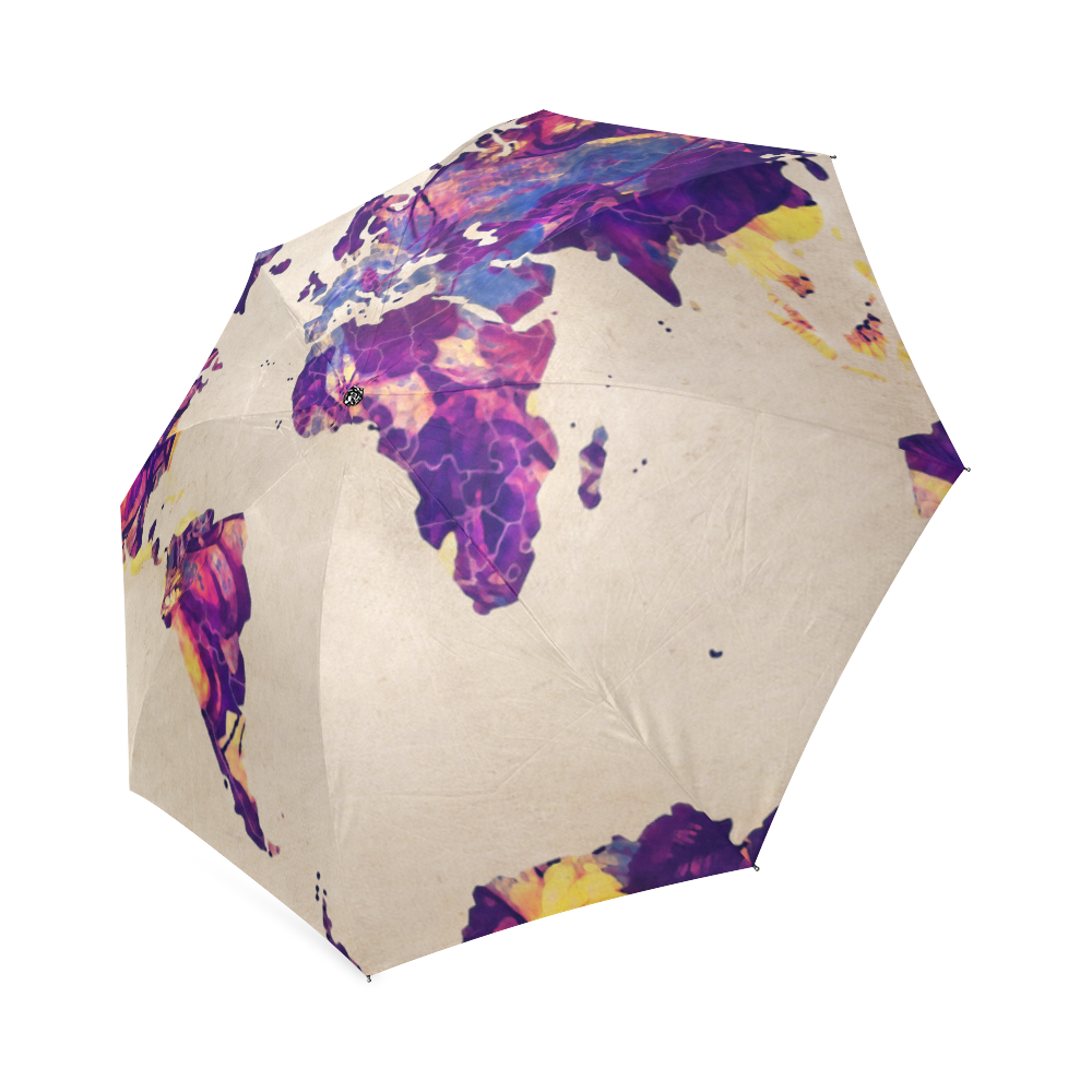world map Foldable Umbrella (Model U01) | ID: D1022740