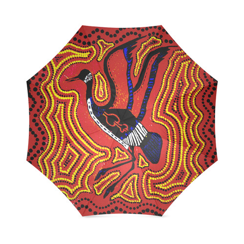 Australian Aborigine Bird Abstract Tribal Art Foldable Umbrella (Model ...