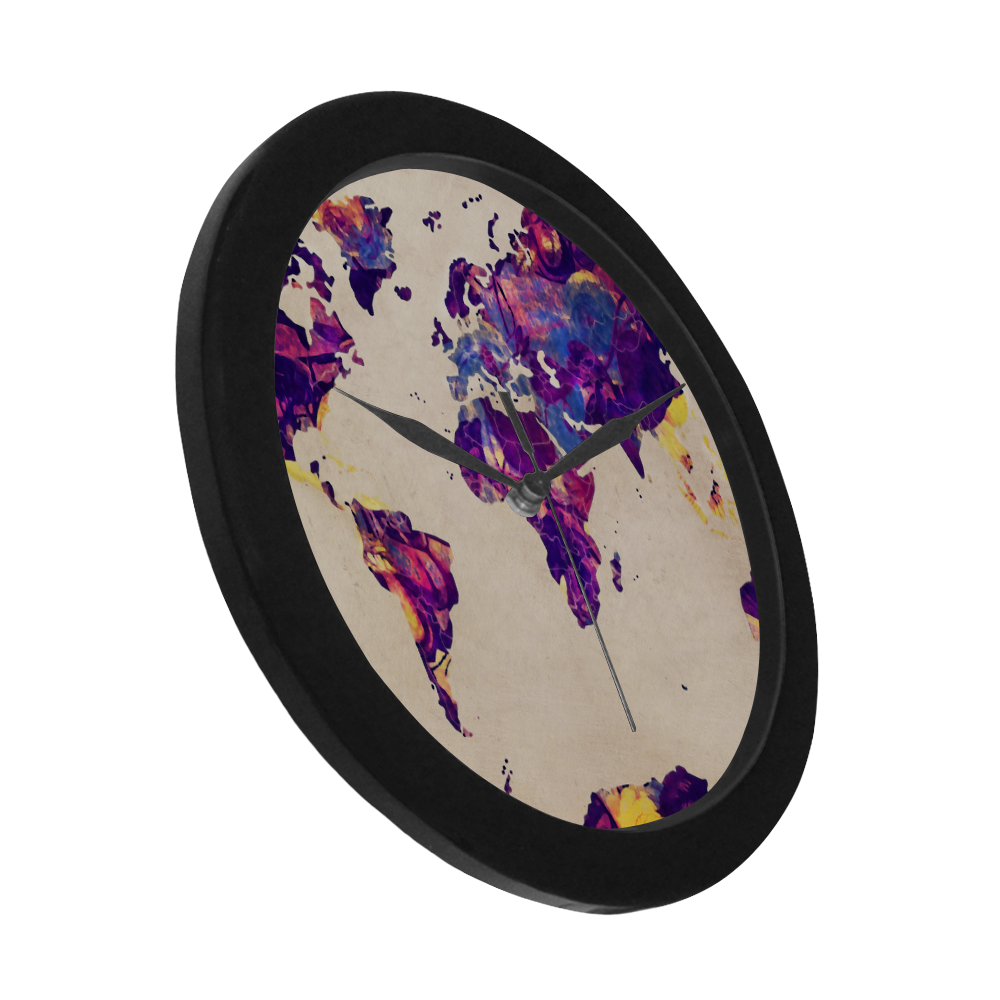 world map Circular Plastic Wall clock | ID: D1022837