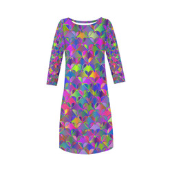 Red and Black Hearts Love Pattern Round Collar Dress (D22) | ID: D1328493