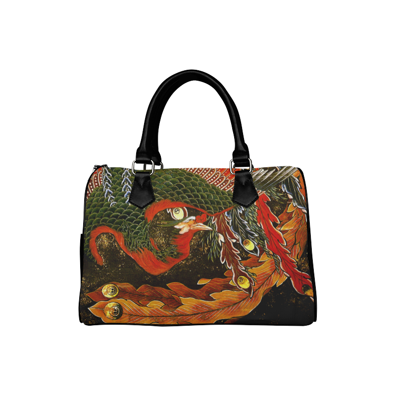 Phoenix Firebird Goddess Hokusai Japanese Boston Handbag (Model 1621 ...
