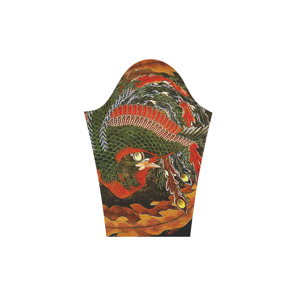 Hokusai Phoenix Firebird Goddess Japanese Round Collar Dress (D22) | ID ...