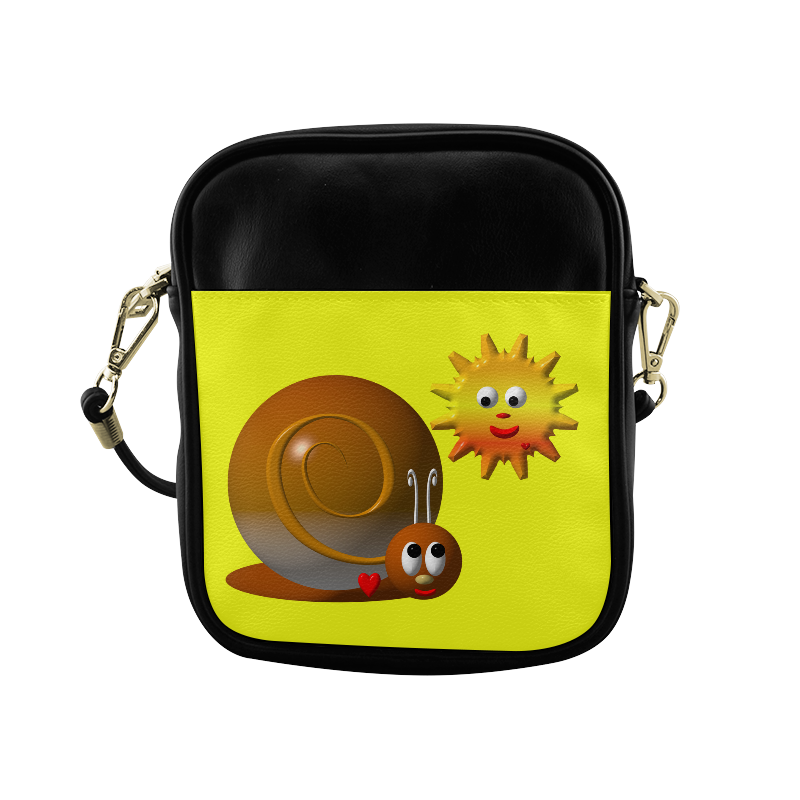 Cute Critters With Heart: Snail & Smiling Sun Sling Bag (Model 1627 ...