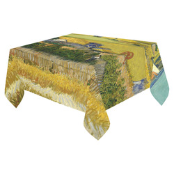 Claude Monet The Ice Floes Cotton Linen Tablecloth 52"x 70" | ID: D1256613