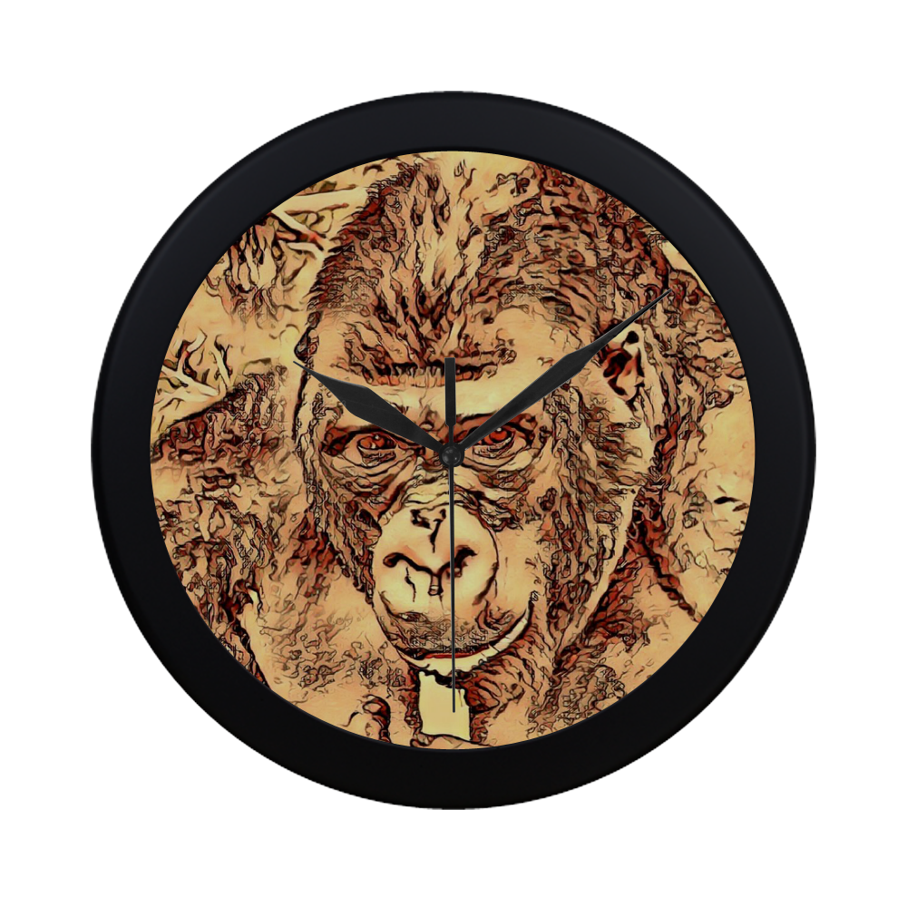Animal ArtStudio- amazing Gorilla Circular Plastic Wall clock | ID ...