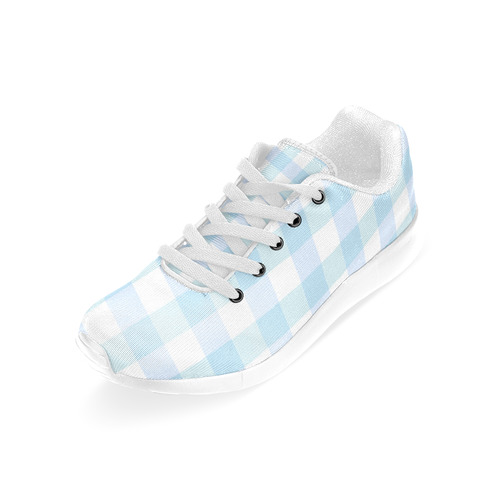 Blue Plaid Women’s Running Shoes (Model 020) | ID: D1099144