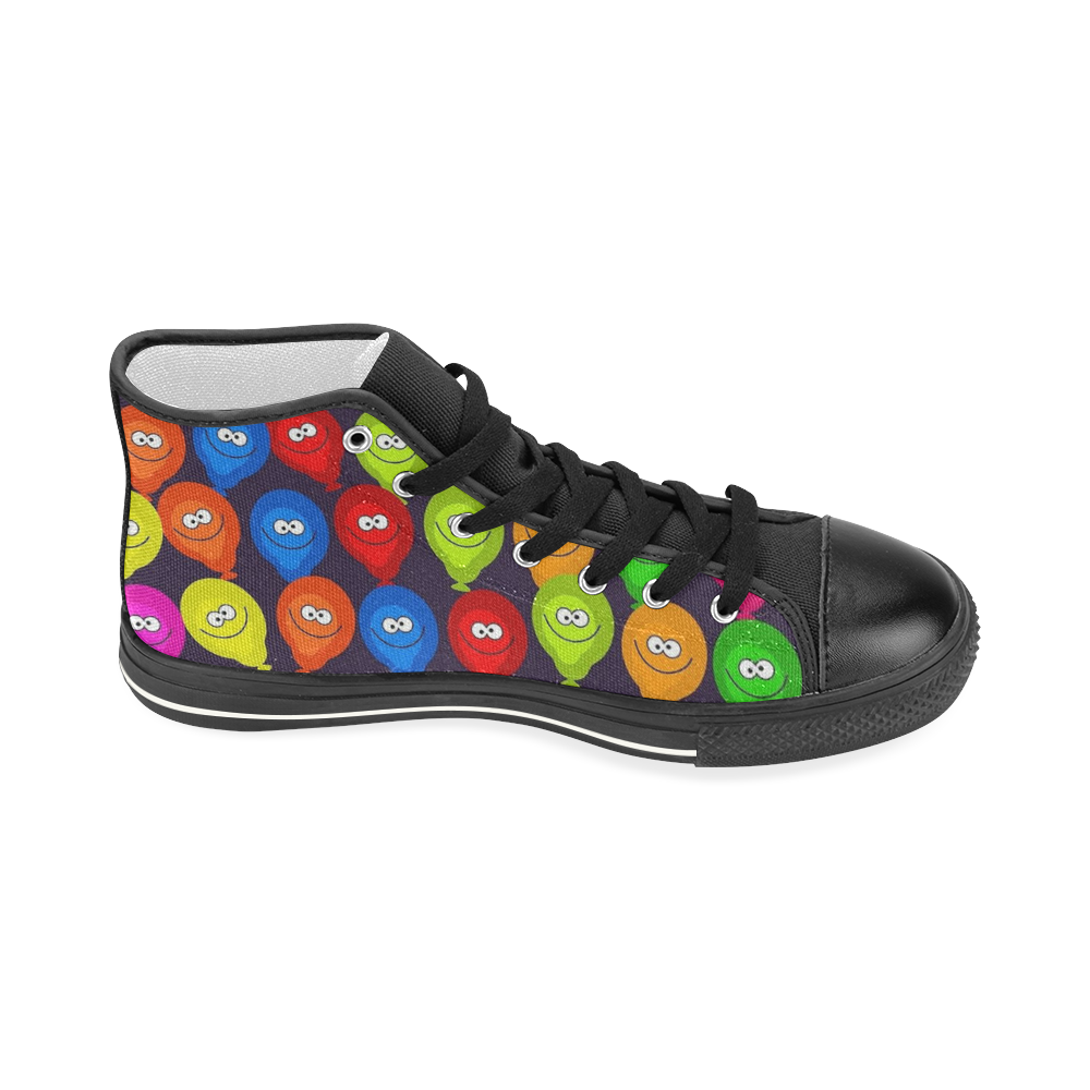 Funny balloons Women's Classic High Top Canvas Shoes (Model 017) | ID ...