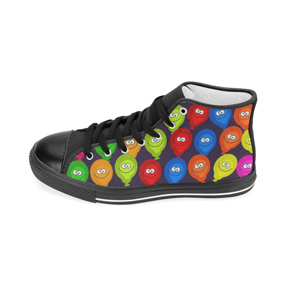 Funny balloons Women's Classic High Top Canvas Shoes (Model 017) | ID ...