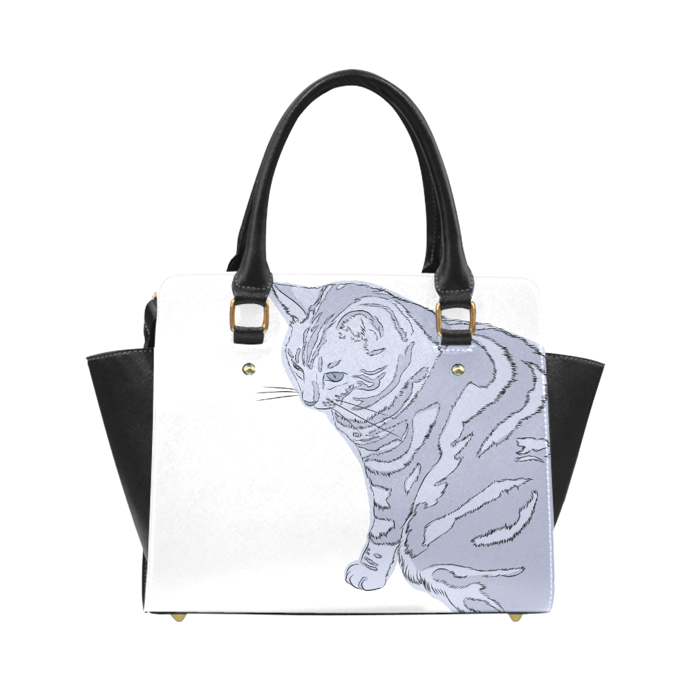 Blue Cat Classic Shoulder Handbag (Model 1653) | ID: D1121067