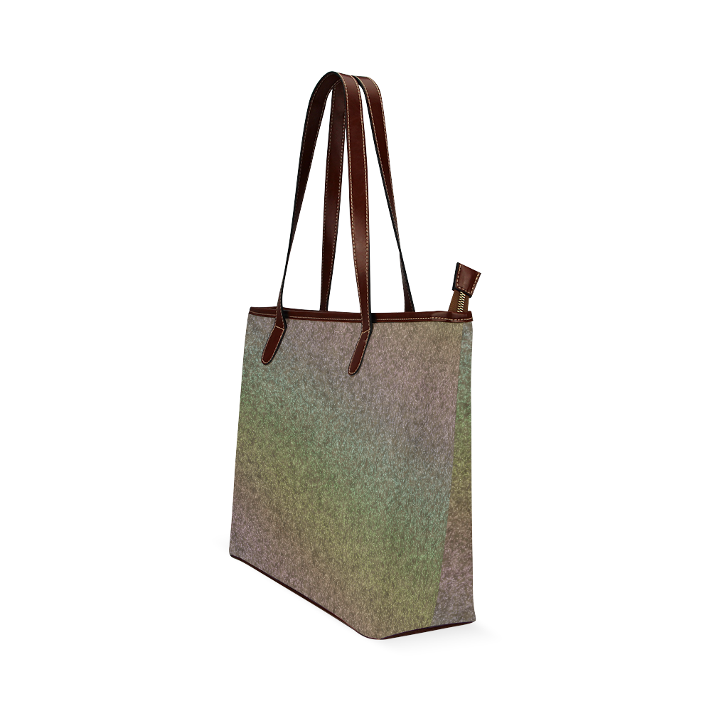 Rainbow Gold Pastel Gradient Shoulder Tote Bag (Model 1646) | ID: D1120449
