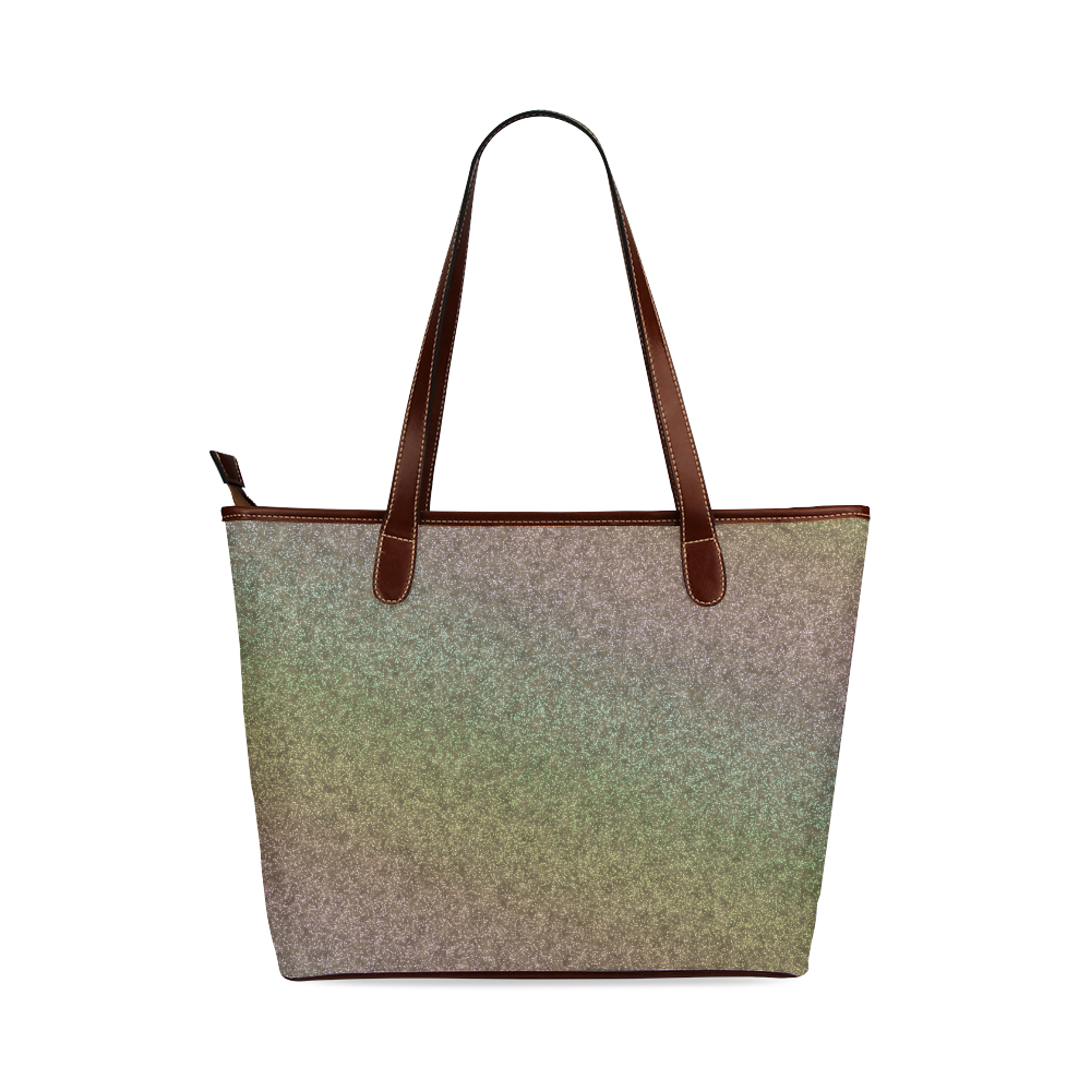 Rainbow Gold Pastel Gradient Shoulder Tote Bag (Model 1646) | ID: D1120449