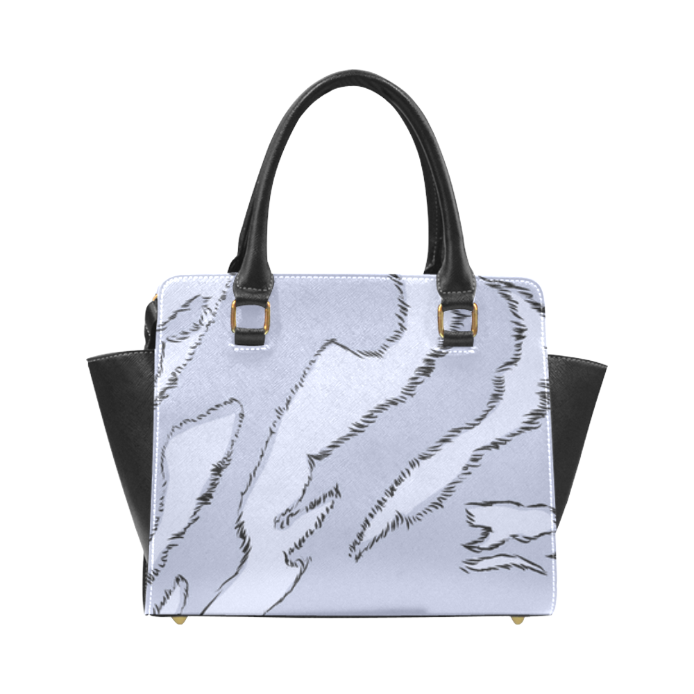 Blue Cat Rivet Shoulder Handbag (Model 1645) | ID: D1121066