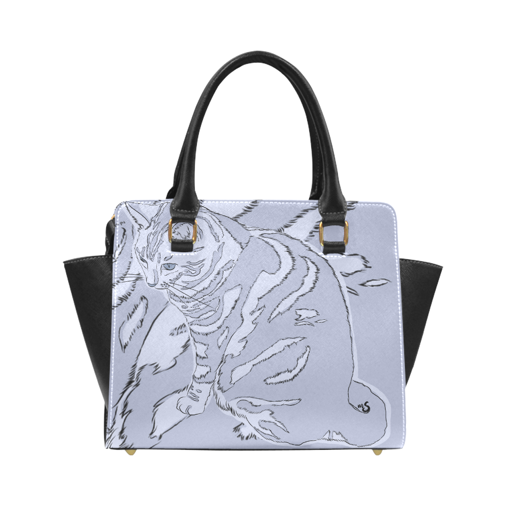 Blue Cat Classic Shoulder Handbag (Model 1653) | ID: D1121067