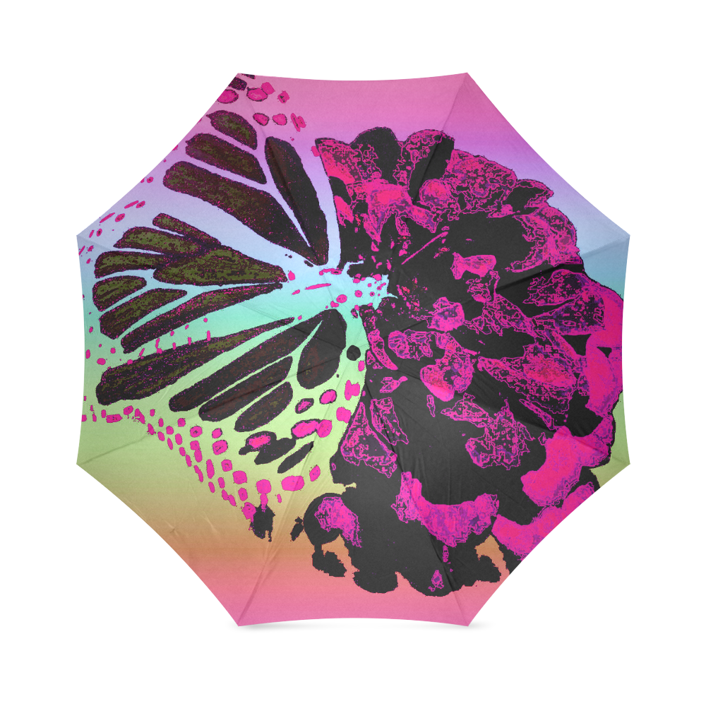 RAINBOW FLY 2 Foldable Umbrella (Model U01) | ID: D1123707