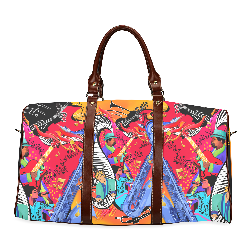 Smooth Jazz Colorful Art Print Waterproof Travel Bag/Large (Model 1639 ...
