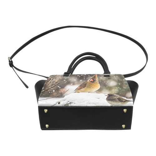 Cardinal In The Snow Classic Shoulder Handbag (Model 1653) | ID: D1140326
