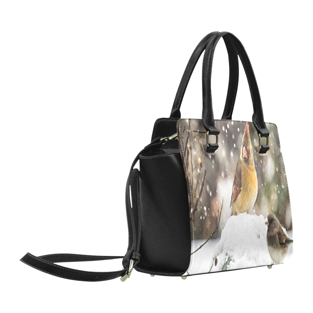 Cardinal In The Snow Classic Shoulder Handbag (Model 1653) | ID: D1140326