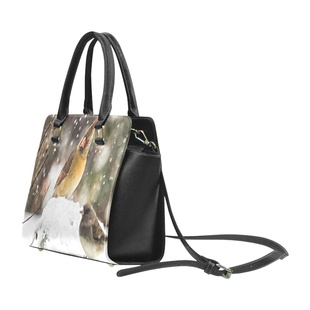 Cardinal In The Snow Classic Shoulder Handbag (Model 1653) | ID: D1140326
